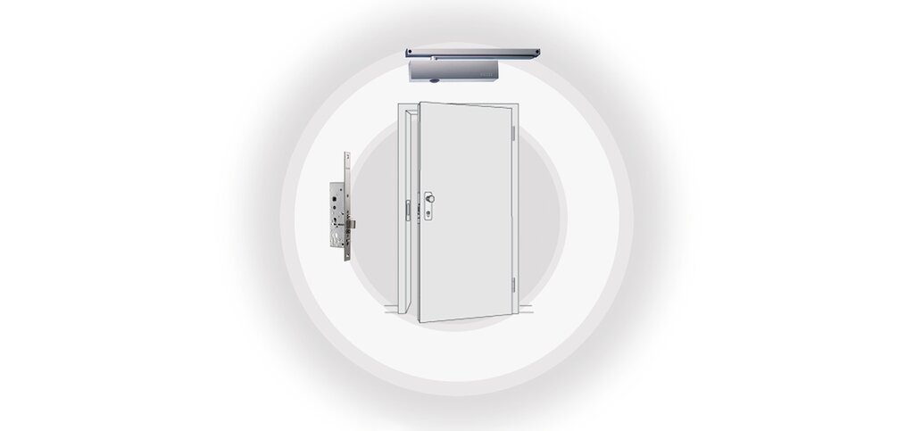 GEZE Selbstverriegelndes-Panik-Einsteckschloss IQ Lock M, 92/9, kantig ...