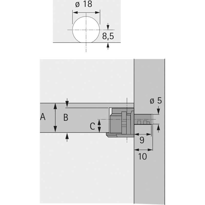 Hettich Bodenträger | 9132005
