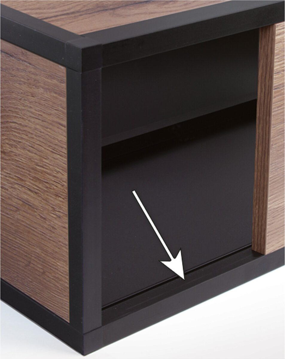 Hettich CADRO St-Profil Einl. Unten Schwarz matt | 9298804