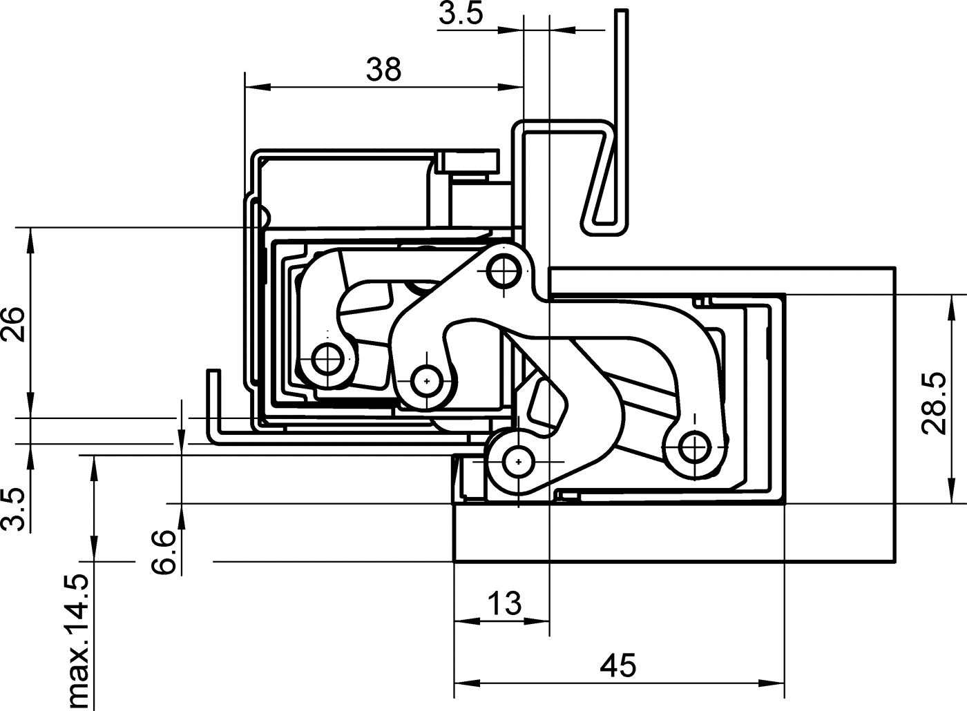 SIMONSWERK ZT-Band TECTUS TE 380 3D RAL 9005 Schwarz matt | 500003858