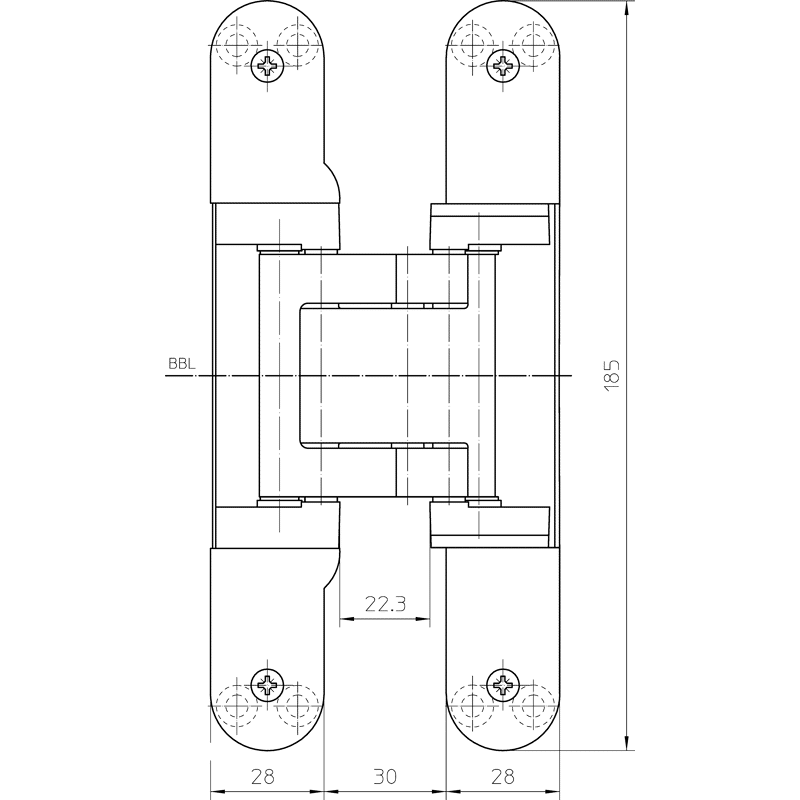 Simonswerk ZT-Band TECTUS TE 541 3D FVZ Satin Nickel online kaufen