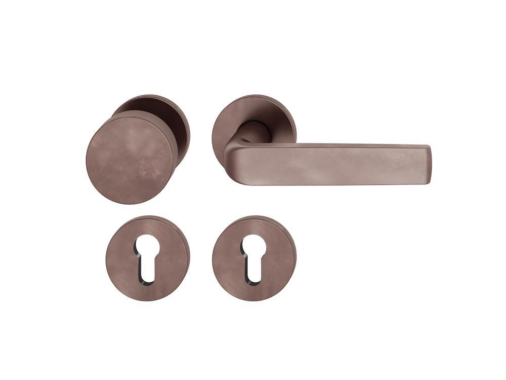 FSB Wechselgarnitur mit Rosetten 72 1267, AGL3, rund, VK 8 mm, Bronze ...