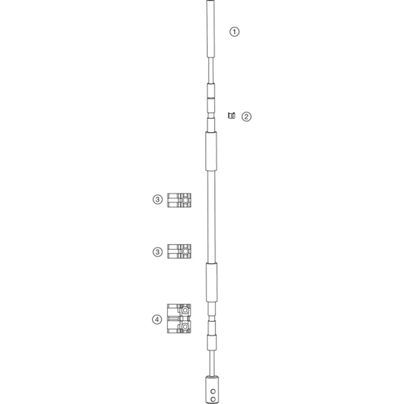 Hautau Flexibles Gestänge Primat-FL 190 Länge 700mm | 175356