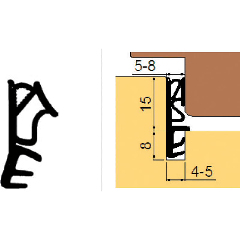 Trelleborg SILICON-TÜRDICHTUNG SC 315 SCHWARZ 50 M | SC315-0100000 schwar